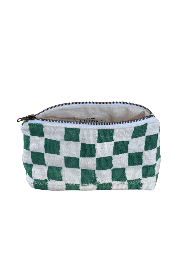 Emerald Checkered Cosmetic Bag – Jenna Bee